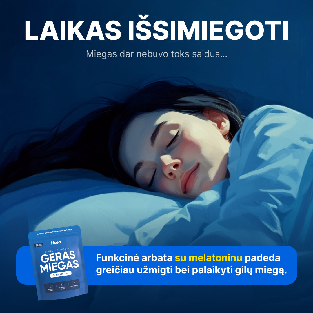 GERAS MIEGAS - Funkcinė Arbata su melatoninu kaip greiciau uzmigti ...